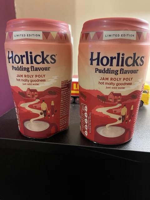 2 X HORLICKS Pudding Flavour Jam Roly Poly Malted Drink 270g Instant ...
