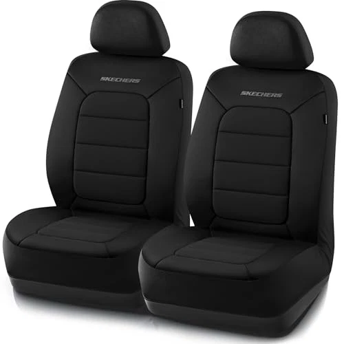 MEMORY FOAM CAR Seat Covers,Thick Cool Touch Fabric Two Front Black and ...