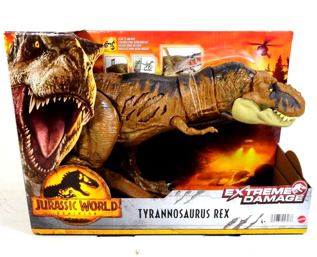 JURASSIC WORLD DOMINION 2022 Tyrannosaurus Rex Extreme Damage Toy ...