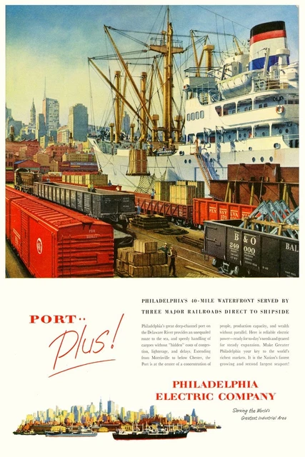 1960S PHILADELPHIA PORT Poster 🌊🚢 - 24x36 Art Print £36.28 - PicClick UK