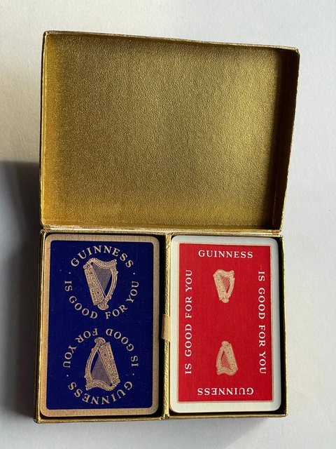 VINTAGE GUINNESS PLAYING Cards - John Waddington Ltd. Twin Pack £21.52 ...