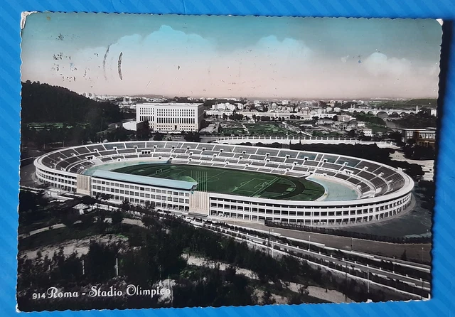 ROMA OLIMPICO CARTOLINA Stadio Stadium Postcard Stadion Estadio Stade ...