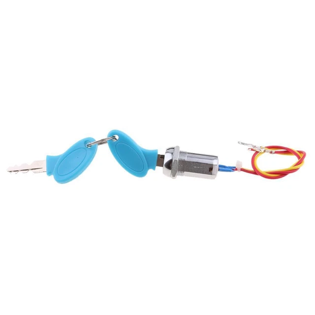 2 WIRE & Key Ignition Switch Keys Lock for Electric ATV Quad Moped ...