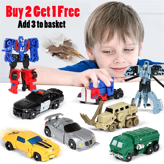 MINI TRANSFORMER TOYS Optimus Prime Megatron Robots Car Kids Action ...