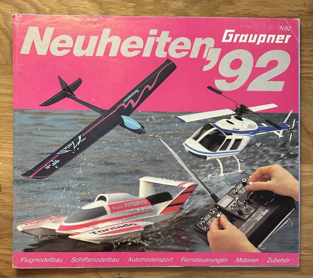ALTER GRAUPNER MODELLBAU Prospekt N92 * 1992 * Flugzeuge * Schiffe ...