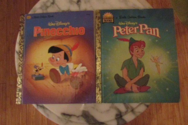 TWO! A LITTLE Golden Books Disney's Pinocchio 1996 & Peter Pan 1997 £5. ...