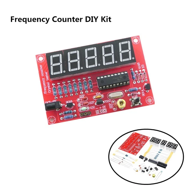 LED 1HZ-50MHZ FREQUENCY Counter Crystal Oscillator Meter DIY Kits ...