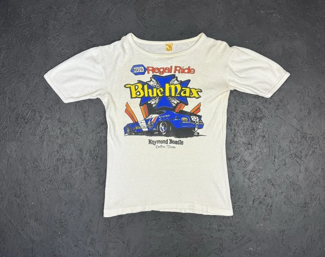 CAMICIA GRANDE VRHTF Nhra Vintage ""70S Raymond Beadle Regal Ride Blu ...