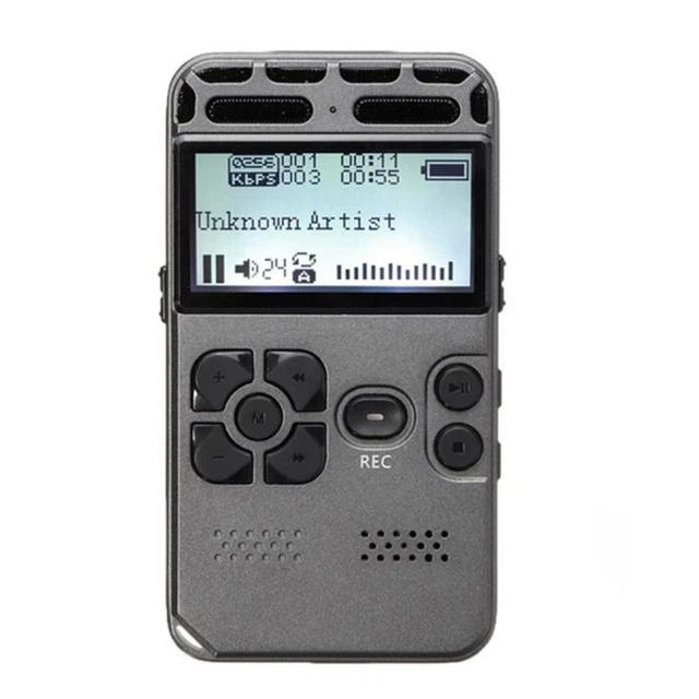 8GB RECHARGEABLE LCD Digital Audio Sound Voice Recorder MP3 Player With ...