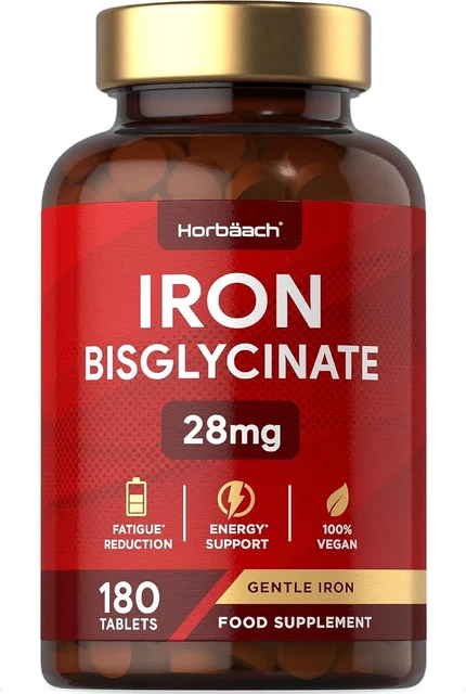 IRON TABLETS 28MG | High Strength Gentle Iron | 180 Vegan Iron ...