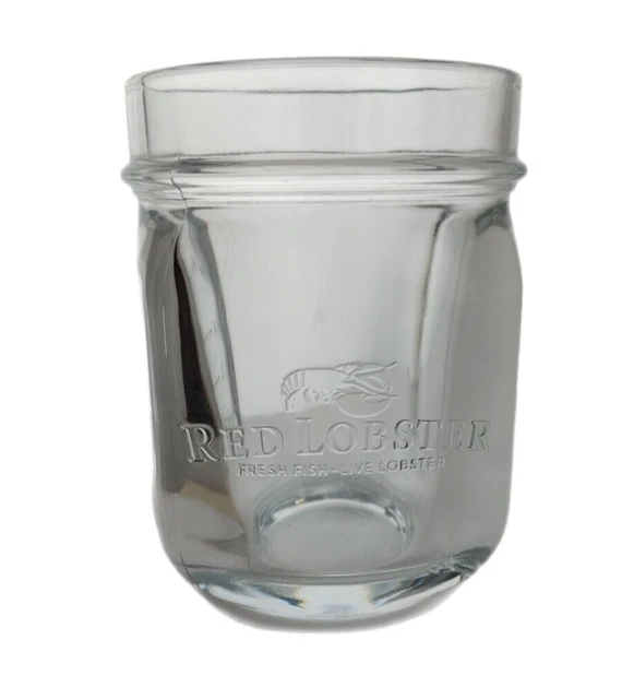 RED LOBSTER ADVERTISING Measuring Jar Cup Alcohol Tumbler Thick Glass ...