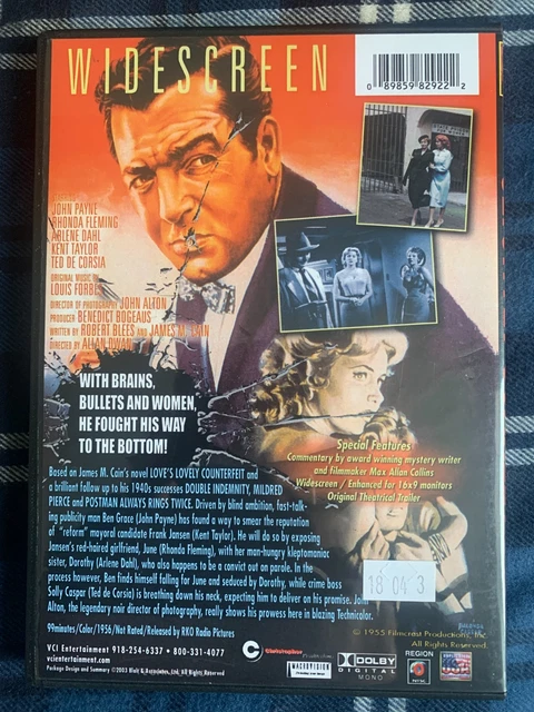 SLIGHTLY SCARLET (DVD 1956) John Payne Arlene Dahl Rhonda Fleming OOP ...