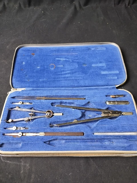 VINTAGE TACRO DRAFTING Set Compass Engineering Kit Made In Germany ...