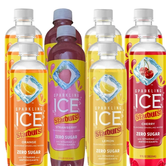 SPARKLING ICE WATER STARBURST Flavors VARIETY Zero Sugar 17 oz, 10 Pack SEP 2024 £39.54 ...