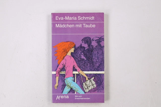 34954 EVA-MARIA SCHMIDT MÄDCHEN MIT TAUBE e. junges Mädchen auf d. Weg ...