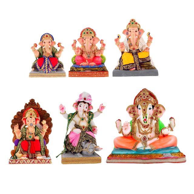 ECO-FRIENDLY CLAY GANESH Ganesha Ganapati Visarjan Murti X-LARGE ...