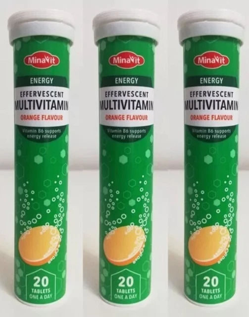 (3X20 TABLETS) 60 Effervescent Multivitamins One A Day Orange Flavour £ ...
