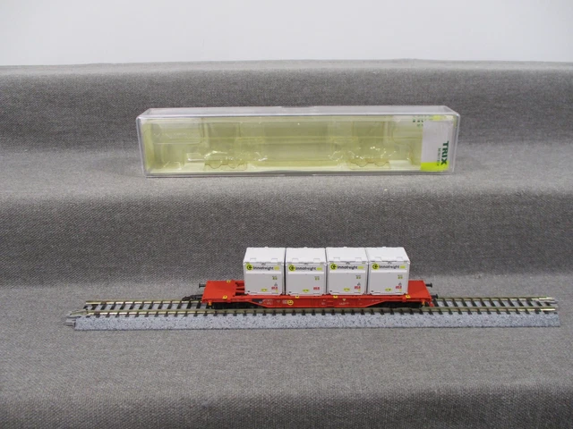 MINITRIX 15531 SPUR N Güterwagen Containertragwagen der DB AG ...