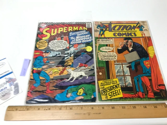ACTION COMICS #371 DC Comics 1969 & Superman #189 EUR 9,61 - PicClick FR