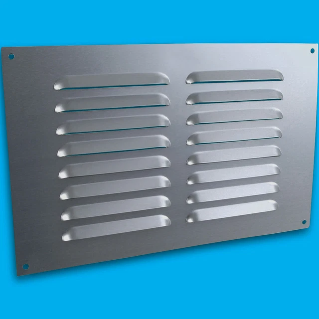ALUMINIUM LOUVRE AIR Vent Grill Ventilation Cover 9" x 6" Rectangular ...