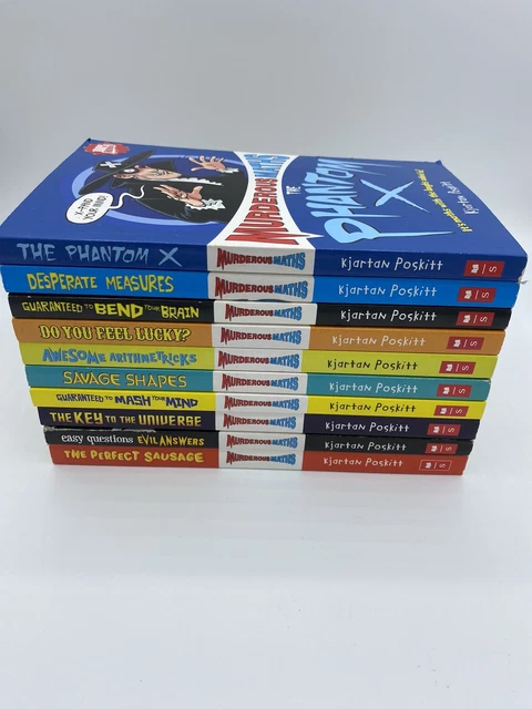 MURDEROUS MATHS 10 Book Bundle By Kjartan Poskitt Power of Ten Box Set ...