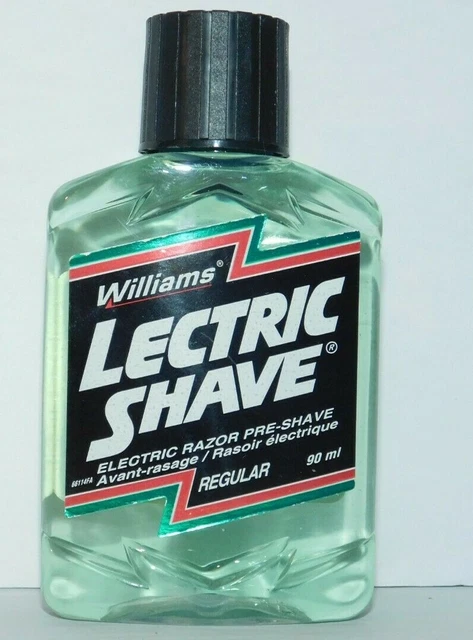 BOUTEILLE PRÉ-RASAGE ÉLECTRIQUE vintage Williams rasage électrique ...