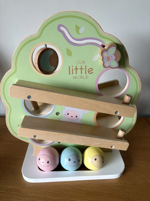 OUR LITTLE WORLD Wooden Sensory Tree Ball Run Montessori Toy 12 months ...