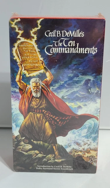 THE TEN COMMANDMENTS Cecil B DeMille VHS Set Charlton Heston 10 ...