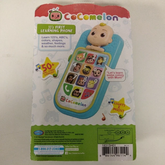 COCOMELON JJ’S FIRST Learning Toy Phone for Kids with Lights, Sounds ...