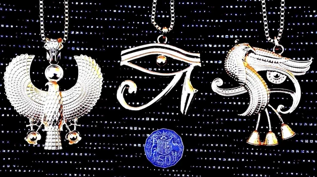 CHUNKY EXTRA LARGE Ancient Egyptian Eye of Ra Horus God Pendant ...