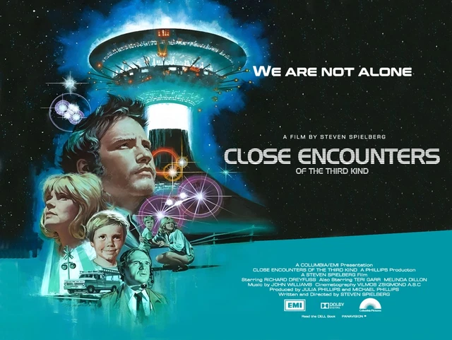 CLOSE ENCOUNTERS OF THE THIRD KIND quad poster print 30x40" Spielberg ...