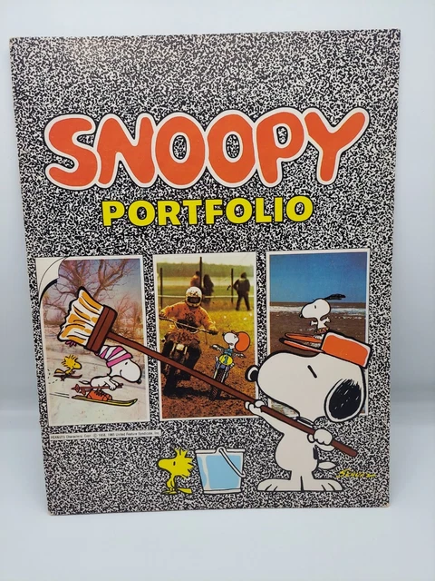 VINTAGE NEW! 1970'S/1980'S Peanuts Snoopy Portfolio Folder $9.99 - PicClick