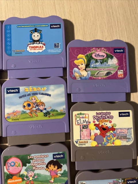 VTECH V SMILE KIDS VIDEO GAME CARTRIDGE HUGE LOT 15 FRENCH GAMES ...