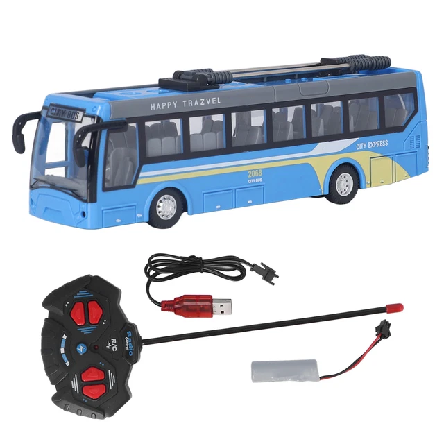 (BLUE)RC SCHOOL BUS Toys Remote Control Bus Toys Turn Left Go All ...