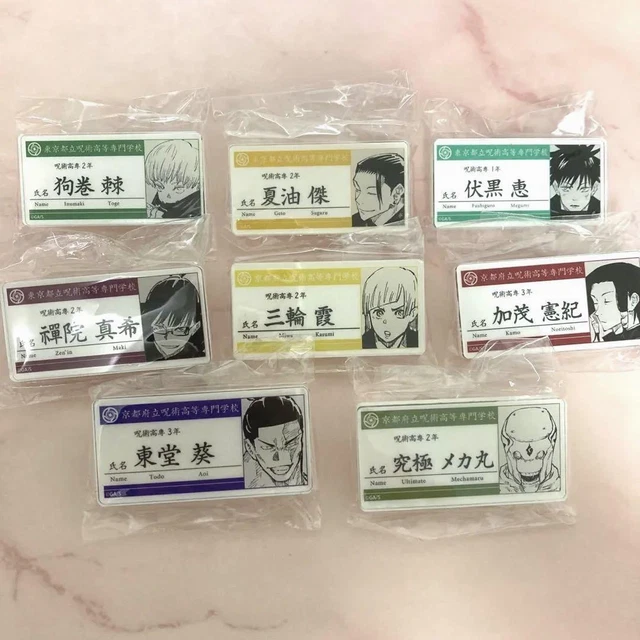 JUJUTSU KAISEN NAME Tag Acrylic Badge Collection Gojo £61.19 - PicClick UK