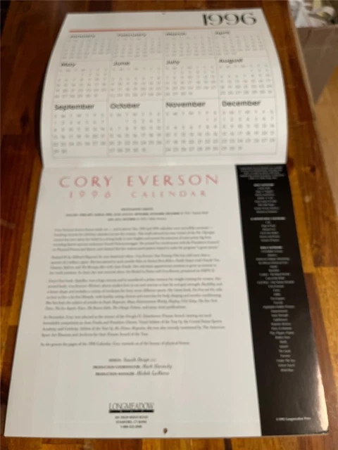 CORY EVERSON BODYBUILDING female muscle fitness model CALENDAR 1996 EUR ...