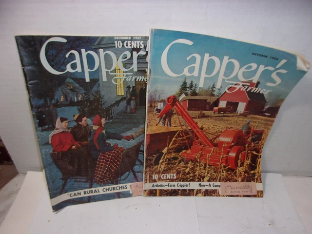 VINTAGE CAPPER'S FARMER MAGAZINE Farming 1950's Oct 56 Dec 57 Farm ...