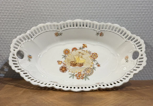 PLAT DE SERVICE ANCIEN en Porcelaine UNION K EUR 15,00 - PicClick FR