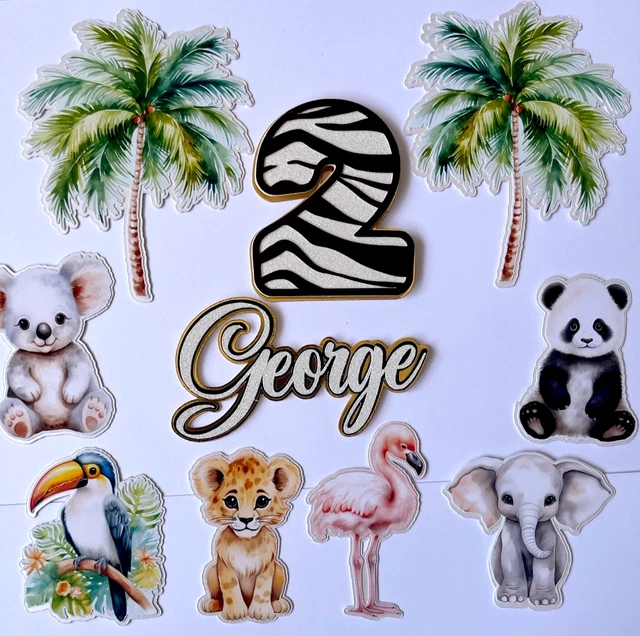 SAFARI JUNGLE CAKE topper 3D, Jungle cake topper luxury £11.64 ...