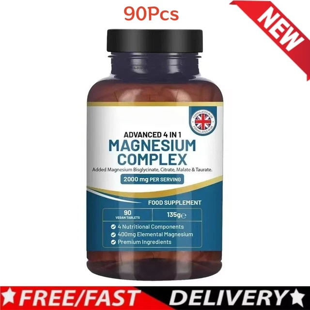 90X MAGNESIUM GLYCINATE 4-in-1 Complex 2000 mg - High Strength ...