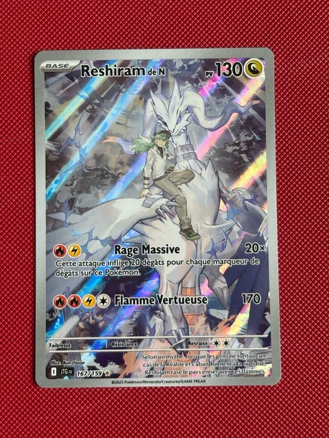 CARTE POKÉMON - Reshiram de N 167/159 AR - EV09 Aventures Ensemble - FR Neuf EUR 1,00 - PicClick FR