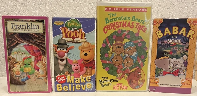 4 PRESCHOOL KIDS Nick Jr Disney VHS FRANKLIN BOOK OF POOH BERENSTAIN ...