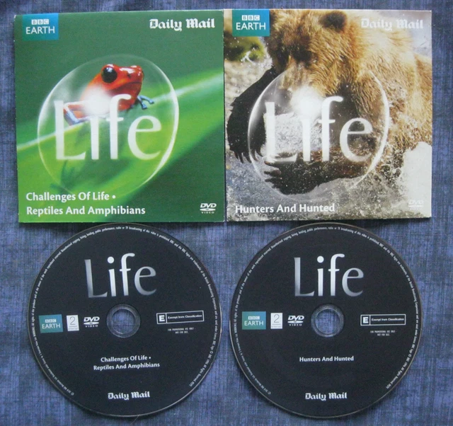 2 X BBC Earth. LIFE. David Attenborough Documentary Promo DVDs. Daily ...