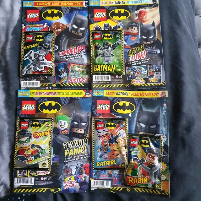LEGO BATMAN MAGAZINES Comics Bundle Set of 4 with Unsealed Bags Issue10 ...
