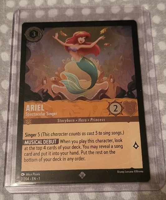 DISNEY LORCANA - Ariel Spectacular Singer - 2/204 - Super Rare Foil £5. ...