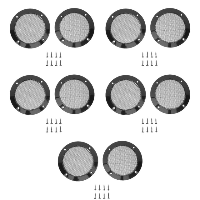 5 SETS CAR Speaker Decorative Circle Grill Mesh Accessory Metal Cover £ ...