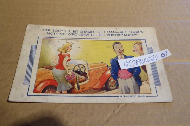 VINTAGE COMIC SAUCY Bamforth Postcard: No.769 Brown Triangle £3.00 ...