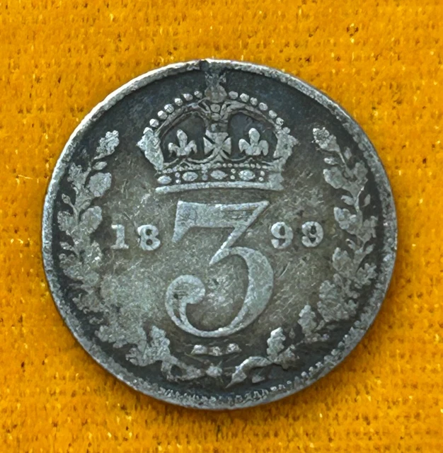1899 QUEEN VICTORIA Silver Three Pence 3d #0268 £5.45 - PicClick UK