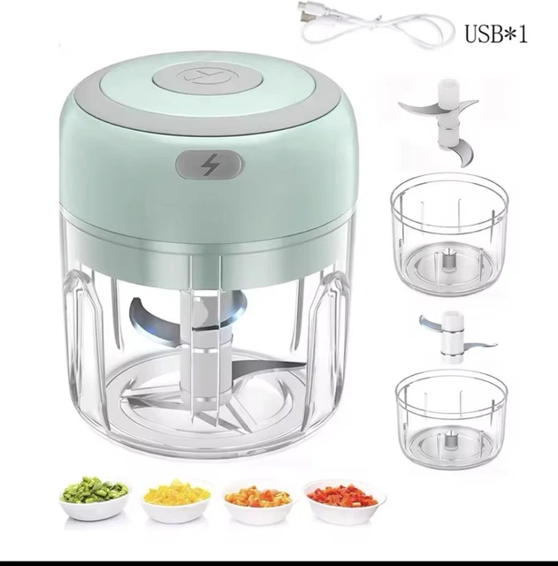ELECTRIC MINI GARLIC Chopper 250ml USB Rechargeable Food Processor £7. ...