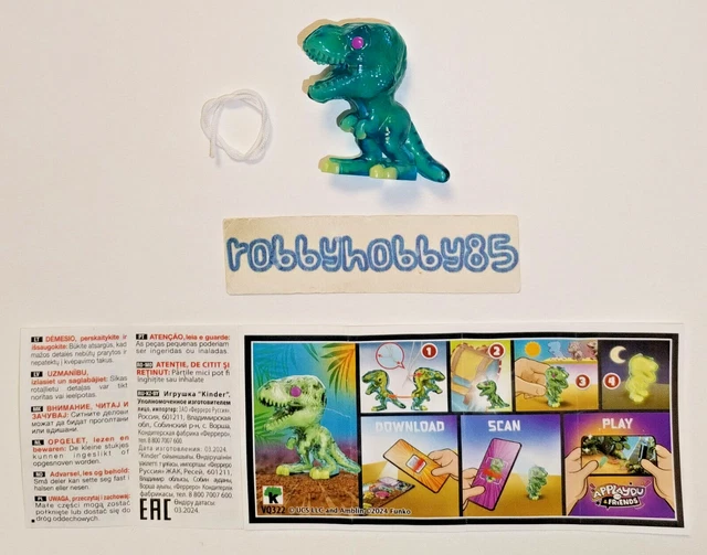 VQ322 T-REX SKELETON + Cartina/Bpz Kinder Joy 2024/2025 Jurassic World Funko Pop EUR 5,99 ...